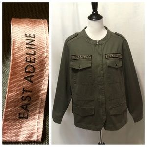 East Adeline | Jackets & Coats | Nwt East Adeline Military Inspired ...